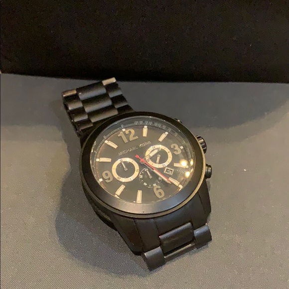 Michael Kors | Accessories | Michael Kors Watch Mens Black 5mm Mk896 ...